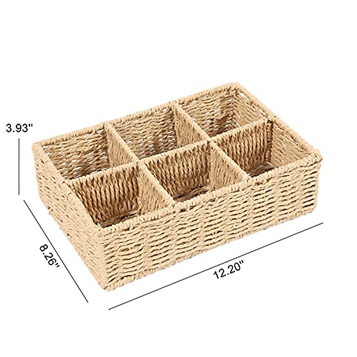 YRJJ, Toilet Paper Basket for Tank Topper,Woven Storage Box Cube Basket Bin Container, Shelf Cabinet(1pc) (12.20InInL x 8.26InInW x 3.93InInH03M)