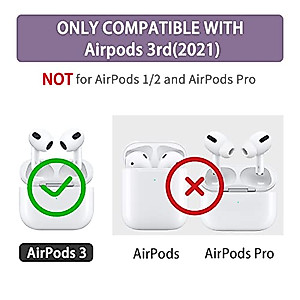 (3Pack) Food Airpod 3 Case for Airpods 3rd Gen, 3D Cartoon Airpods 3 Cover Funny Cute Silicone Protective Case for Airpods 3rd Generation for Girl Boys Kids (Sport Water+Green Drinks+Bubble Gum)