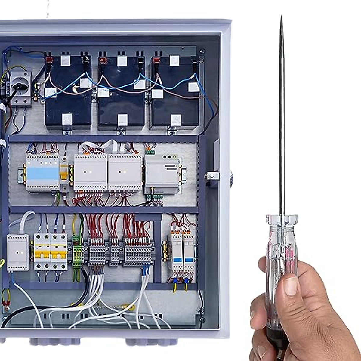 Katzco Circuit Continuity Tester - 6-12 Volt with 12 Foot Lead and Light Indicator for Fuse Testing, Light Sockets, Short Circuits, Wires, Electricians, Mechanics, Homeowners and Car Batteries