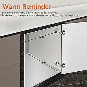 G-TING Pull Out Cabinet Organizer, Heavy Duty Slide Out Pantry Shelves Sliding Drawer Storage for Home, Kitchen, Bathroom, 12.44" W x 16.54" D, Request at Least 13 inch Cabinet Opening(2 Pack)