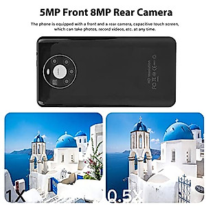 ciciglow 5.5in Mobile Phone, M40 Pro Cheap Smart Phone, 2GB RAM 16GB ROM, 5MP+8MP Camera, 8 Core CPU, 4800mAh, Face ID, WiFi, BT, FM(Black)