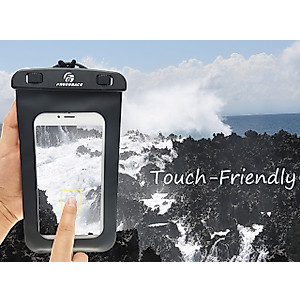 Freegrace Premium Waterproof Pouch Set with Neck Strap - Best Way to Keep Your Phone and Valuables Dry and Safe - Perfect for Boating Swimming Snorkeling Kayaking Beach Water Parks(Phone Case 2 Pack)