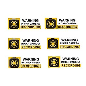 Mandala Crafts Car Anti-Theft Security Surveillance Camera Audio Video Recording Front Adhesive Window Sticker Decal (6)