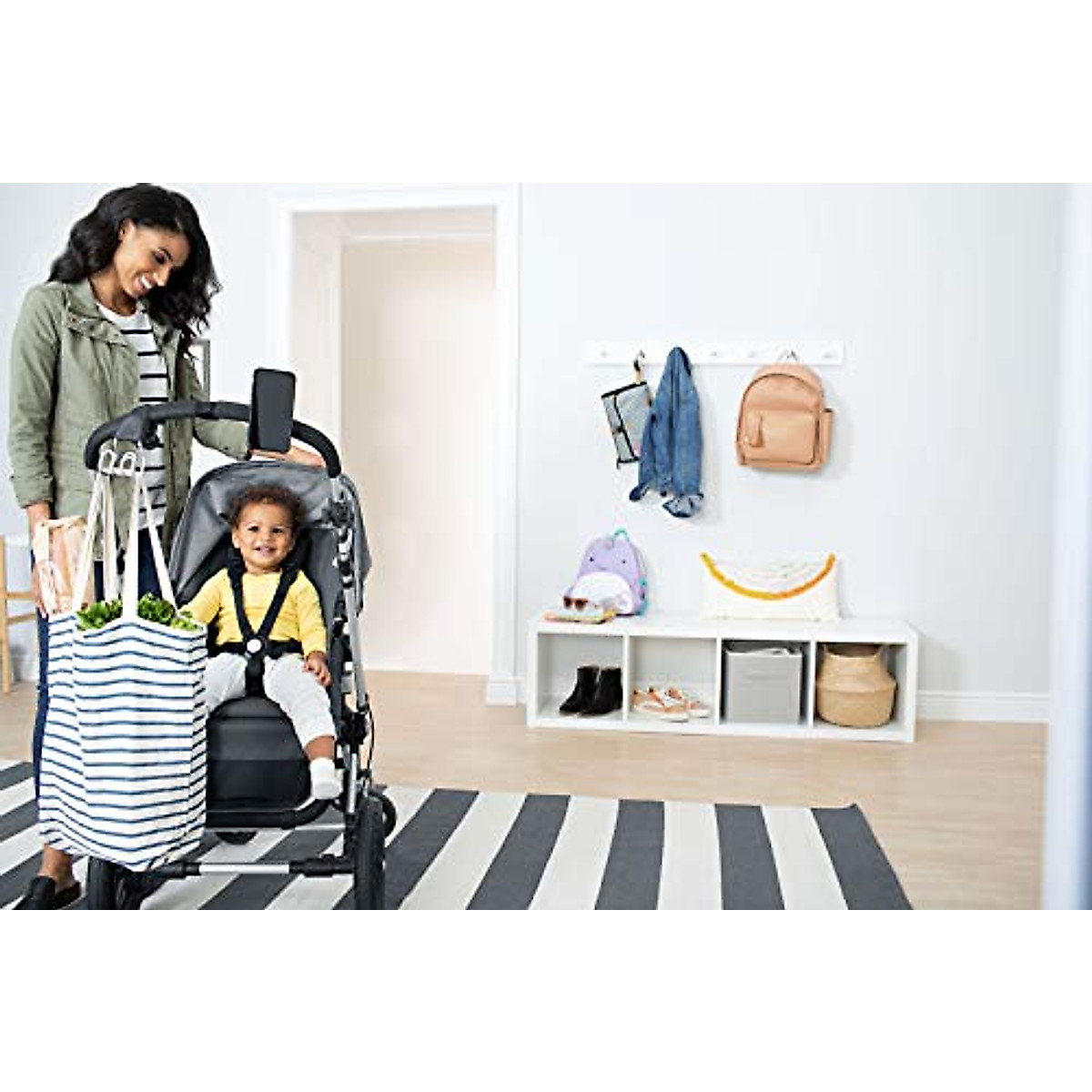 Skip Hop Universal Stroller Accessory Starter Set, Stroll & Connect, Grey