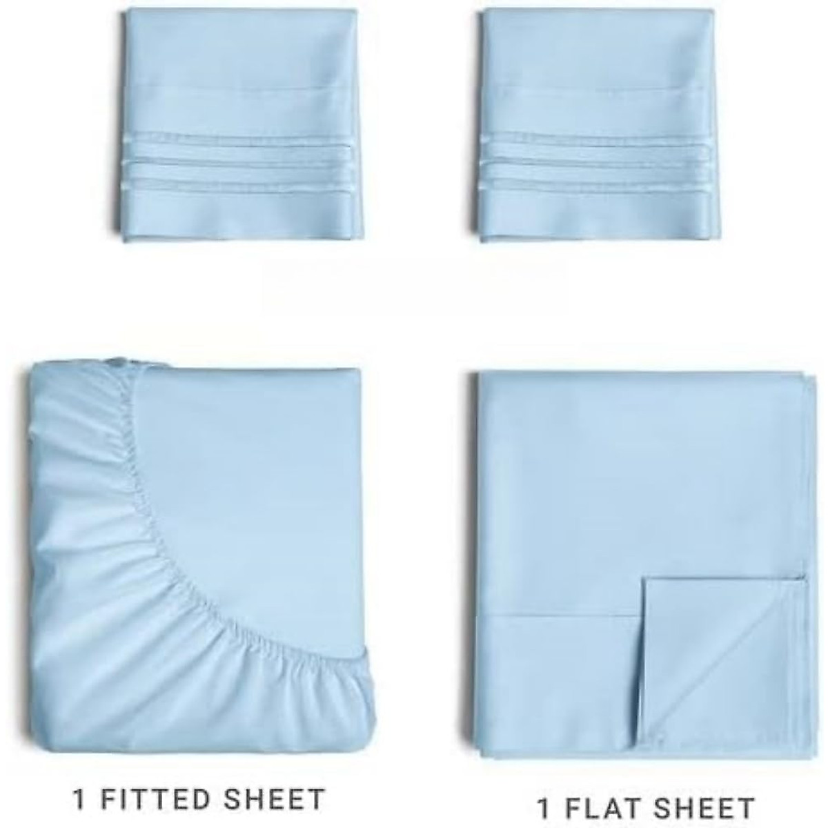 Luxurious Sateen Cotton Full Size Sheet Set: 100% Cotton Sheets,Soft, and Hotel Quality Bedding
