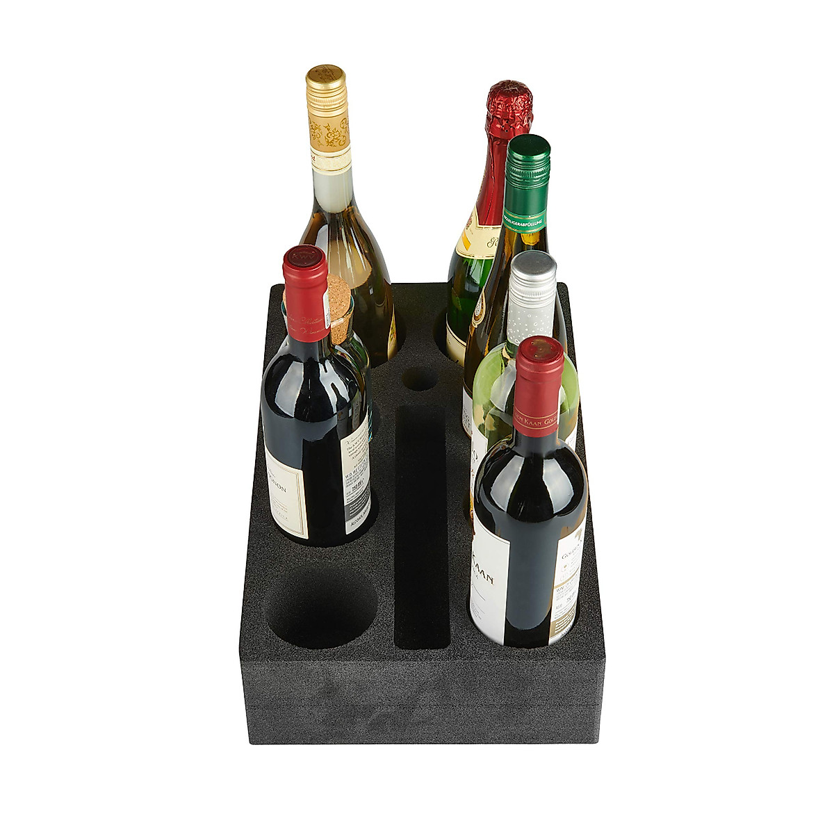 SCHAUMEX® - Foam Bottle Holder - Special Foam for Camping, Caravans, Motorhomes and Boats - Made in Germany - Space for 8 Bottles/Drinks