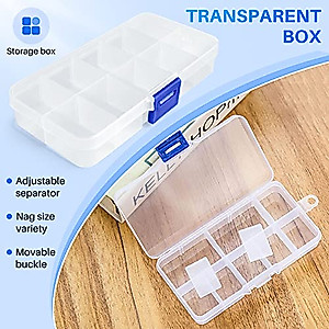 Fayrimi 1 to 10 Compartment Plastic Box Transparent for pin Jewelry Small Accessories