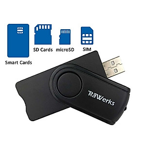 Dreamscreens USB SIM Card Reader Multi-Media SD TF MMC with Micro and Nano SIM Adapters and SIM Editing and Text Recovery Software