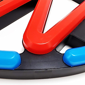 MaxLit 23'' X 12'' New Ultra Bright Oval LED Neon Sign - OPEN - Remote Controlled (Blue/Red)