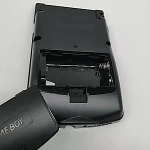 Cowhilan Replacement IPS Full Housing Shell Case + Screwdrivers Compatible with Gameboy Color GBC IPS Highlight Screen Console, Black