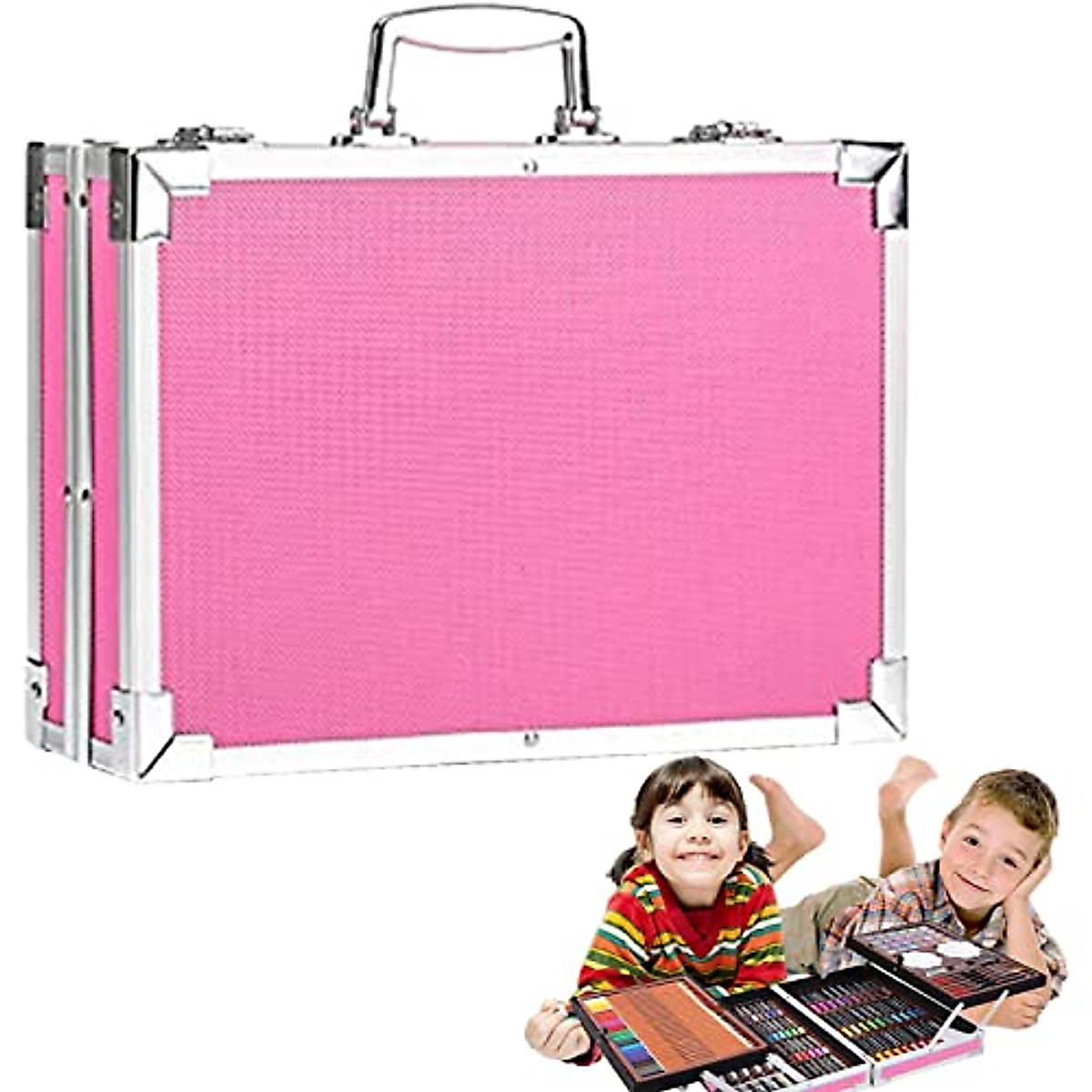 RCIDOS Crayol Art Set,Crafts Drawing Painting Art Case, Art Case Coloring Set, Oil Painting Stick Art Kit Case, Pencil Color Kit For Kids Girls Boys Teens