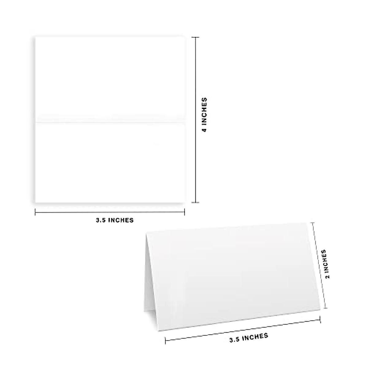 100 Pcs Premium Place Cards, Blank Place Cards - Textured Table Tent Cards Seating Place Cards for Weddings Banquets Dinner Parties 2 x 3.5 Inches