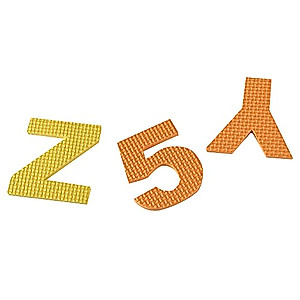 DIMPLE Kids Foam Play Mat (36-Piece Set) 6.25 x 6.25 Inches Interlocking Alphabet and Numbers Floor Puzzle Colorful EVA Tiles Girls, Boys Soft, Reusable, Easy to Clean