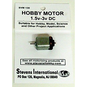 Stevens International 1.5 to 3v DC Small Electric Motor (Flat Sides)