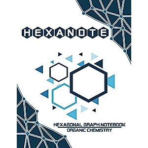 HEXANOTE - Hexagonal Graph Notebook: Organic Chemistry & Biochemistry Hexagonal Graph Paper Composition Note Book, 1/2 Inch Hexagons, 150 Pages