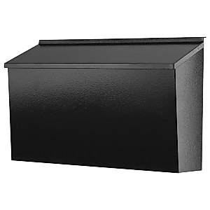 KYODOLED Wall-Mount Mailbox for House,Large Capacity Mail Box,Galvanized Steel Rust-Proof Metal Post Box,Mailboxes for Outside,15.7"x9.9"x4.9" Black
