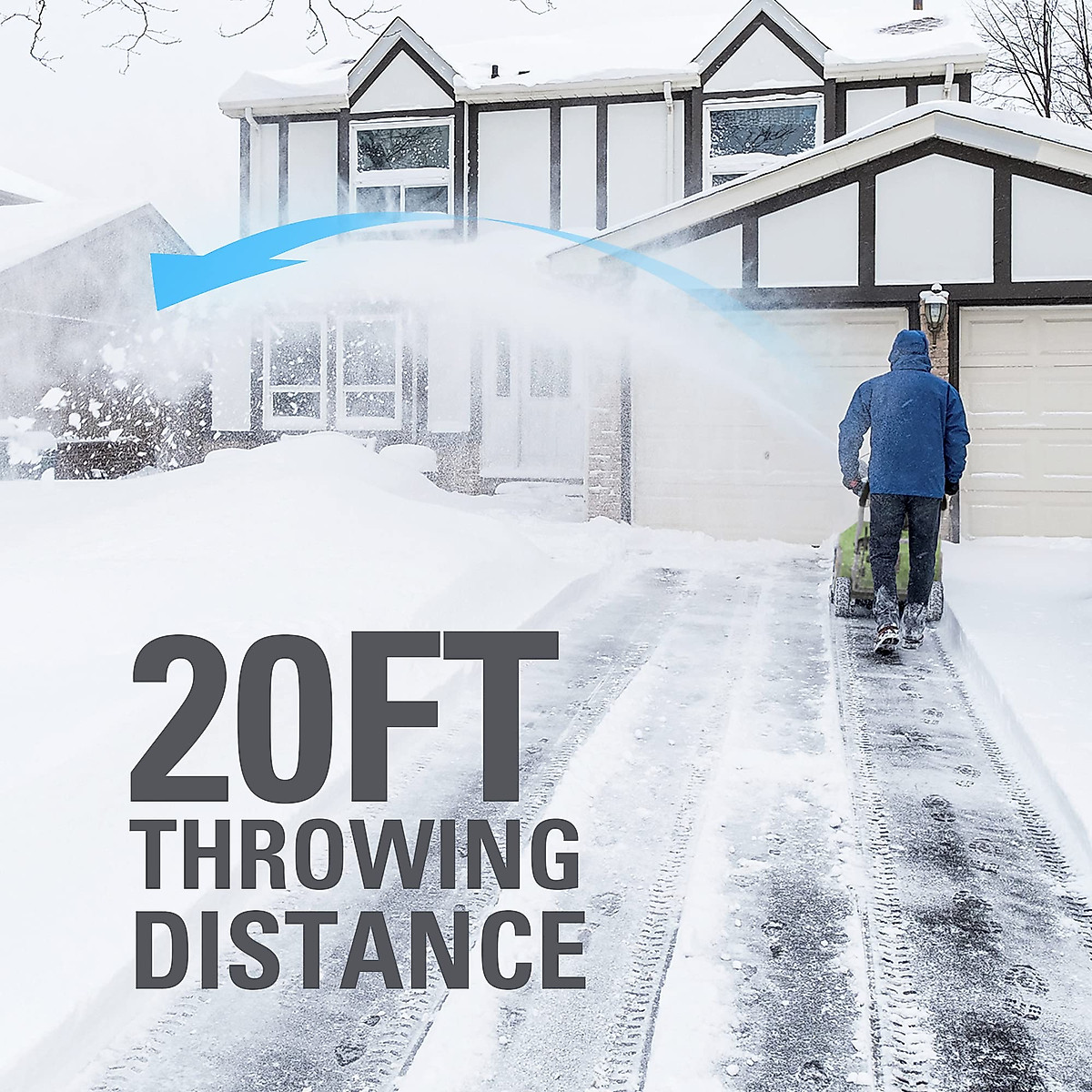 Greenworks 10 Amp 16-Inch Corded Electric Snow Blower, 26022