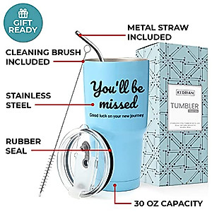 KEDRIAN Farewell Tumbler 30oz, Coworker Leaving Gifts For Women, Farewell Gifts For Coworkers Men, Going Away Gifts For Friends, Goodbye Gifts For Coworkers Women, Happy Retirement Gifts For Women