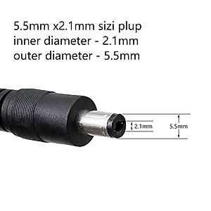 CERRXIAN 60cm 14AWG DC 5.5mm x 2.1mm Male to SAE 2 Pin Quick Disconnect Wire Harness Extension Cable for Portable Powers, Motorcycle Solar Panel Charger (M Black)