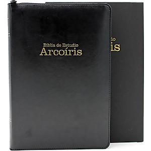 Biblia de Estudio Arco Iris Reina Valera 1960 con Cierre e Indice en Español color Negro/Spanish Rainbow Study Bible RVR 1960 with Thumb Index Multicolor