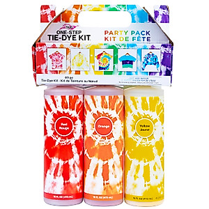 Tulip One-Step Tie-Dye Kit Extra Large Block Party 16 oz Easy Squeeze Bottles, All-in-1 Kit for Group Activity Tie-Dye, 6, Vibrant Colors