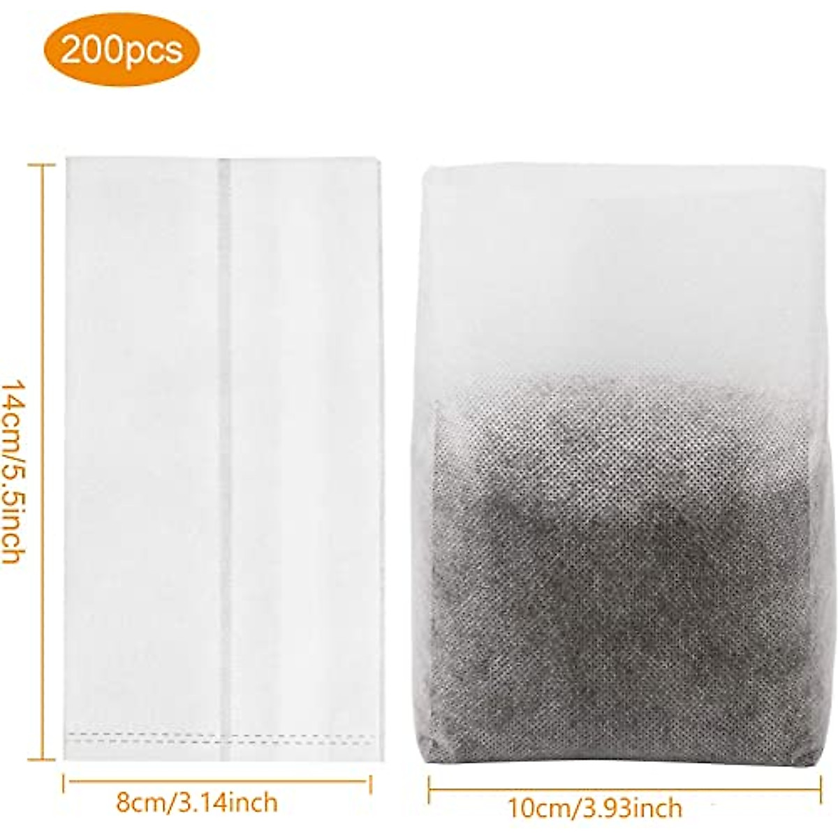 200pcs Nursery Bags Plant,Biodegradable Non-Woven Plant Grow Bags Fabric Seedling Pots Bags Plants Home Garden Supply (5.5x6.2)