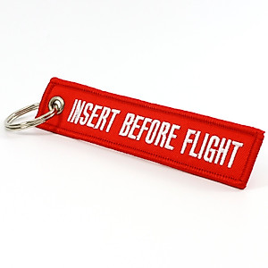 Rotary13B1 INSERT BEFORE FLIGHT Keychain - Red