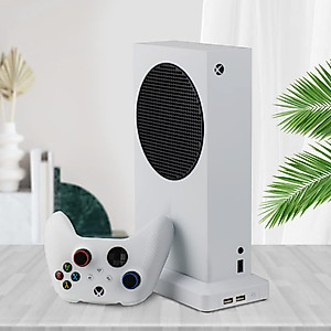 Mviioe Cooling Fan Compatible with Series S Stand Dual Purpose Cooling Fan Cooler System Dock Station Accessories with 2 Extra USB Ports