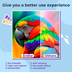 Enlite Premium DTF White Ink for DTF Heat Transfer Film Printing, Used for Epson Printhead L1800 L805 R1390 4720 I3200 XP600 DX7 DX5 5113, Great Fluency, Whiteness and Covering Rate, 33.8oz