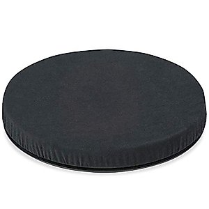 HealthSmart 360 Degree Swivel Seat Cushion, Chair Assist for Elderly, Swivel Seat Cushion for Car, Twisting Disc, Black, 15 Inches in Diameter