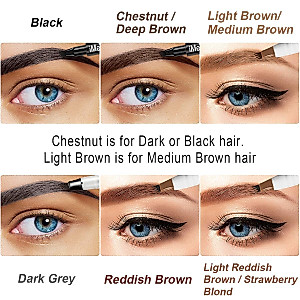 iMethod Eyebrow Pen - iMethod Eyebrow Pencil with a Micro-Fork Tip Applicator Creates Natural Looking Brows Effortlessly and Stays on All Day, Black/Brown