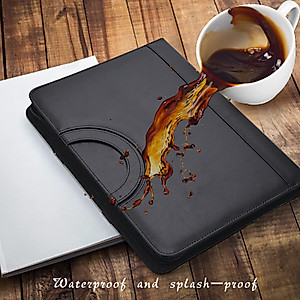 UBAFNOM Padfolio Portfolio Binder – Vegan Leather Business Portfolio Organizer with Calculator – Zippered Portfolio Padfolio for Women & Men