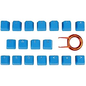 Taihao Sky Blue Rubber TPRGaming Backlit Keycaps Set for Cherry MX Mechanical Keyboards Compatible OEM Tfue