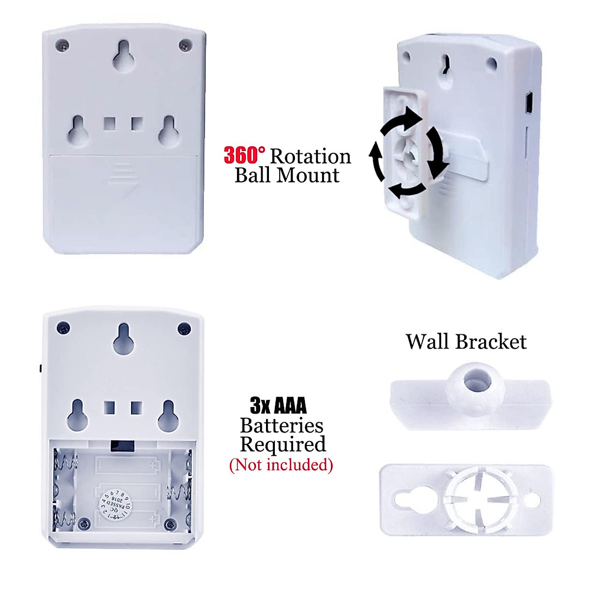 PIR Motion Sensor Activated Sound Player Speaker with USB Cable, Download Your own MP3 Audio Files to Play Speech, Music or Sound Effects (White)