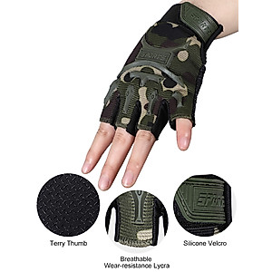 SATINIOR 4 Pairs Kids Cycling Gloves Half Finger Bike Gloves Non-Slip Mitten Sport Gloves for Boys and Girls