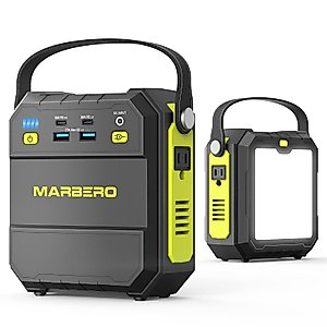 MARBERO Portable Power Station 83Wh Small Generator Solar Power Bank 80W(Peak 120W) Camping Laptop Charger Emergency Battery Pack with AC Outlet 4 USB Ports with Flashlight for Outdoor Home Travel