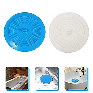 ULTECHNOVO 2pcs Sink Plug Bathtub Stopper Kitchen Sink Stopper Laundry Room Sink Stopper Flat Drain Stopper tub Drain Covers for bathtubs Bath tub Drain Covers tub Hair Catcher Drain Plug 15c