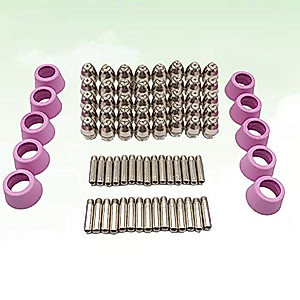 80 PCS/Set Plasma Tip Nozzle Consumables Air Plasma Cutter Suit Kit for Cutting Torch