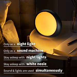 iDealSleep Loudspeakers Brown Noise Sounds White Noise Machine 30 Soothing Sounds 12 Color Night Lights Auto-Off Timer Calming Sleep Machine with Memory Function for Baby Kids Adult for Office Privacy