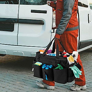 IBVIVIC Wearable Cleaning Caddy Bag for Cleaning Supplies,Large Capacity Cleaning Organizer Tote Bag for Cleaners Housekeepers