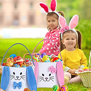 Easter Basket for Kids Easter Bunny Bag Easter Decorations (# Pink 1)