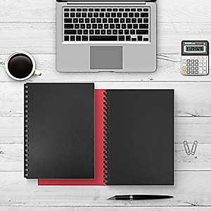 Binditek 50 Pack 16mil Leather Textured Polycovers - Binding Presentation Covers for Business Reports and Proposals 8-1/2 x 11 Inches,Black Binding Back Covers
