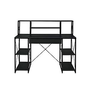 SSLine 47 Inch Computer Home Office Desk with Hunch,Modern Computer Desk with Open Shelves,Writing Desk Study Writing Table with Drawer,PC Laptop Study Table Workstation for Home Office