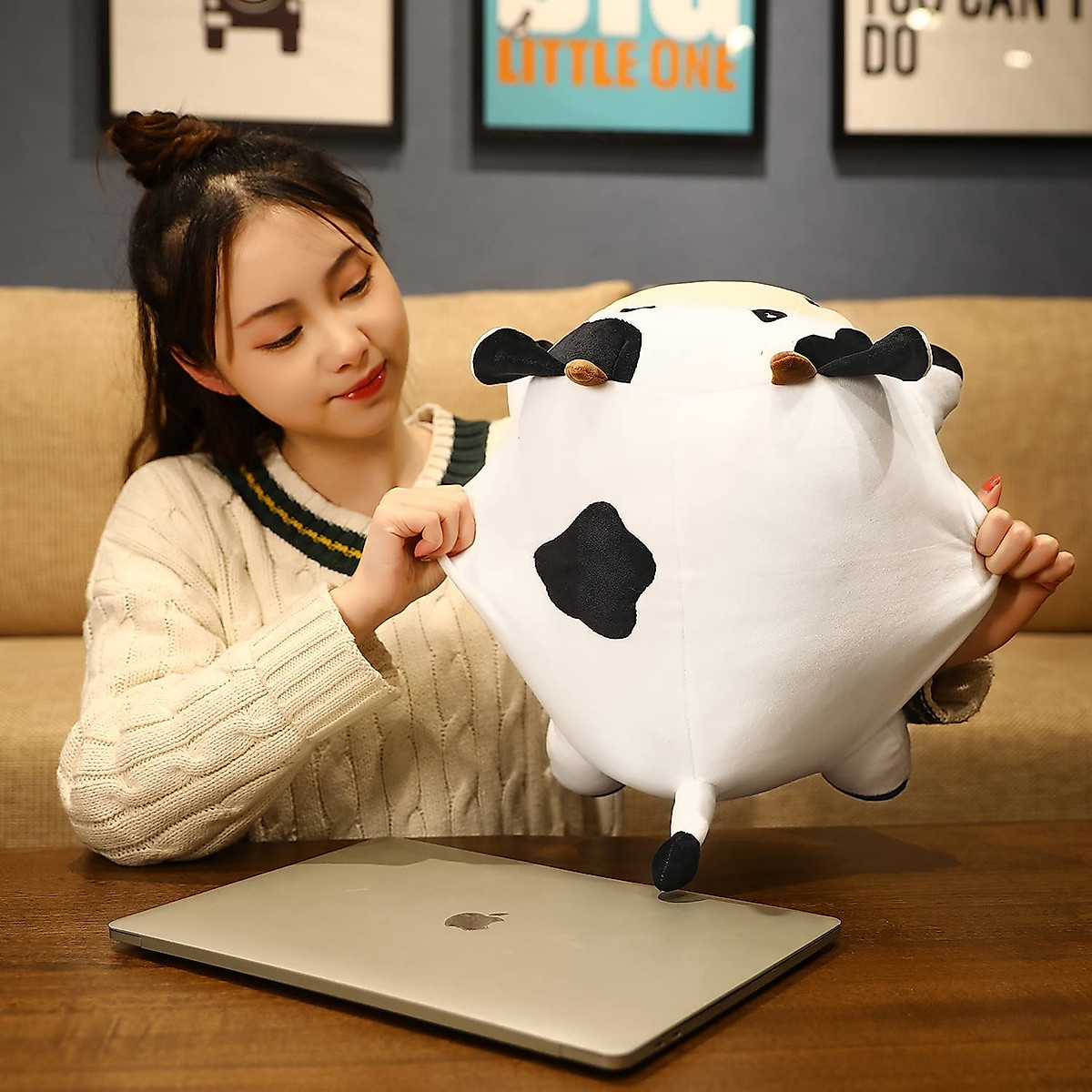 Achwishap Cute Kitten Plush 25.6'' Soft Plush Stuffed Animal,Cute Cat Plush Pets,Anime Plush Cat Pillow Toys for Kids Girls Boys,Gray