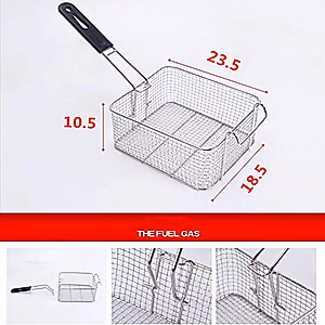 Commercial Gas Deep Fryer,10L Stainless Steel Large Capacity Fryers Restaurant Adjustable Firepower with Basket & Lid Air Fryer for Home and Commercial,C Set