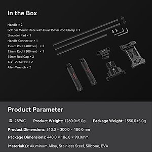 SMALLRIG Universal Basic Camera Shoulder Mount Kit for DSLR, Mirrorless, and Small Camera Shoulder Rig - 2896