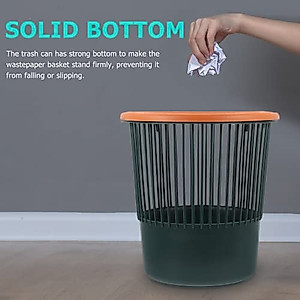 Zerodeko Trash Bin Trash Bin Trash Can Wastebasket with Pressing Ring Modern Rubbish Bin Arbage Bucket Large Capacity Waste Paper Container for Home Office Bathroom Green Trash Cans Trash Cans