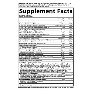 Garden of Life Multivitamin for Women 50 & Over, Vitamin Code Women 50 & Wiser Multi - 240 Capsules with Vitamins A, B, C, D3, E & K, CoQ10, Probiotics & Enzymes