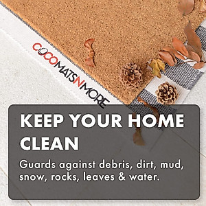 COCO MATS 'N MORE Black Single Bordered Personalized Coco Doormat 38" x 60" with Vinyl Backing | Personalized House Mats Outdoor | Minimal Shedding | Scrapes Dirt Away Effectively