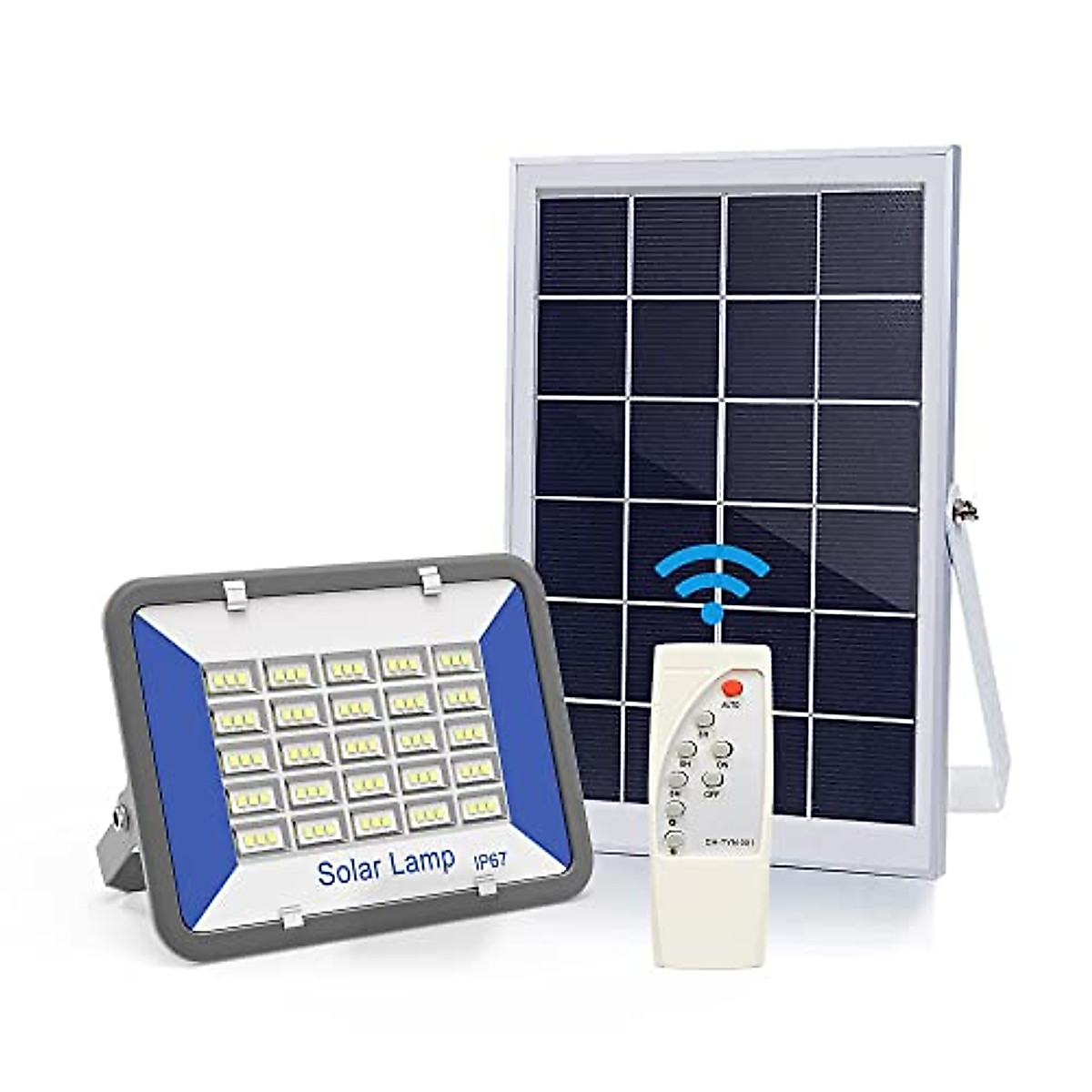 Lmhaichao Solar Flood Lights, 75 LEDs 6500K Dusk to Dawn with Remote Control Solar Flood Lights Outdoor, IP67 Waterproof Solar Power Fflood Lights for Yard, Garden, Shed, Barn, Garage